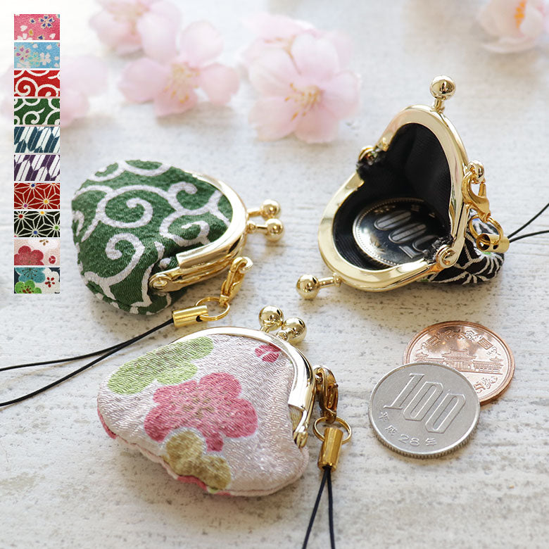 [In Stock] Mini Kiss-lock Strap [Kyoto Chirimen]